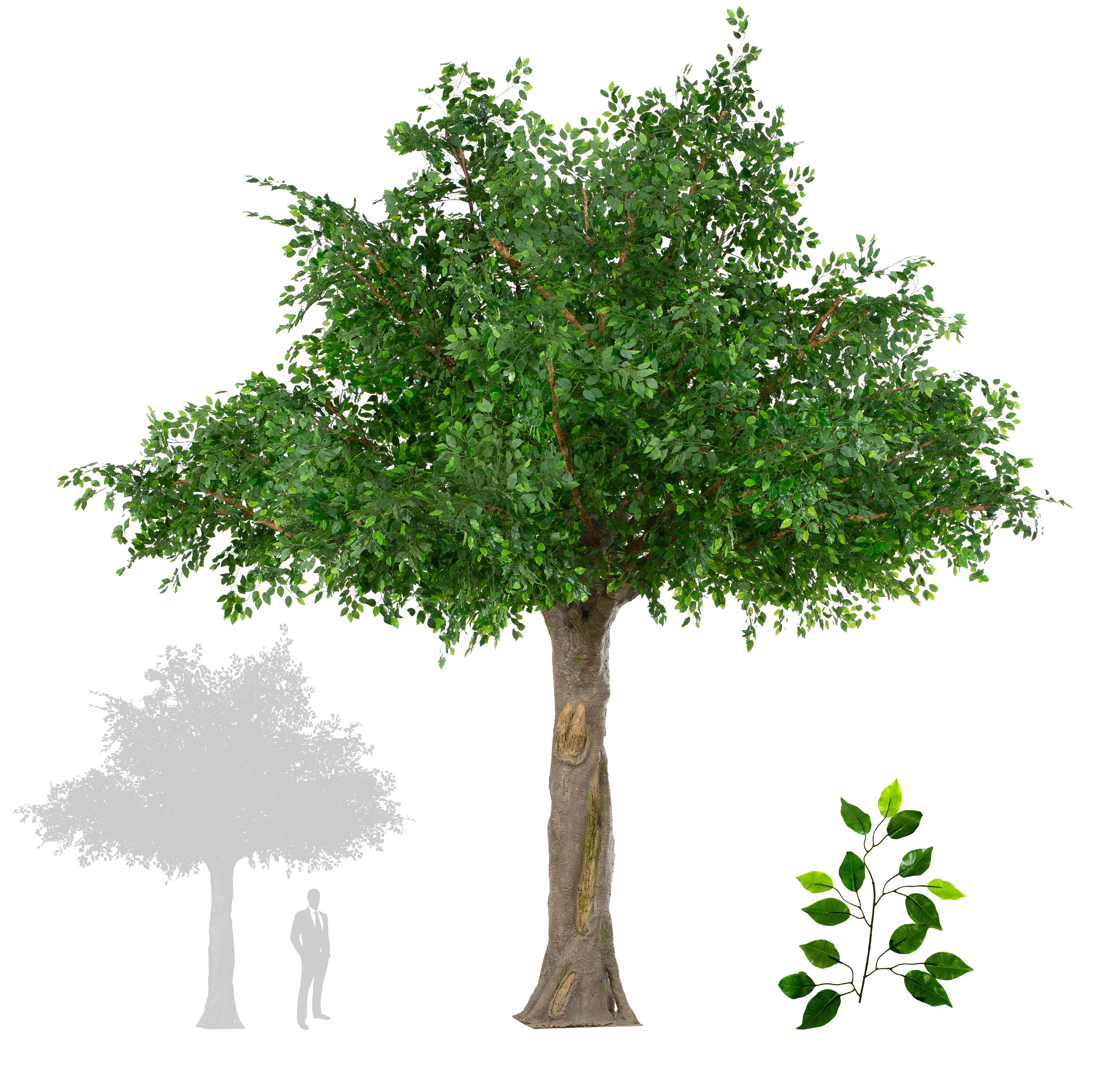 Copac artificial H500cm Ficus gigant. coroana D390-420cm – Roberto Rossi