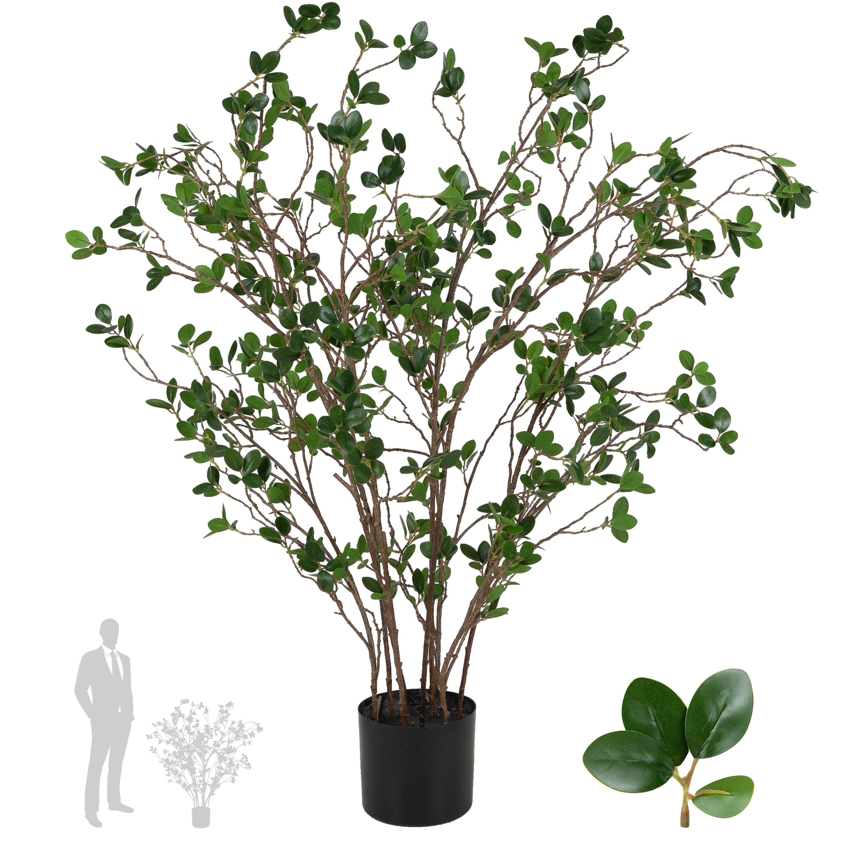 Copac artificial H90cm Ficus moclame cu 1080 frunze – Roberto Rossi