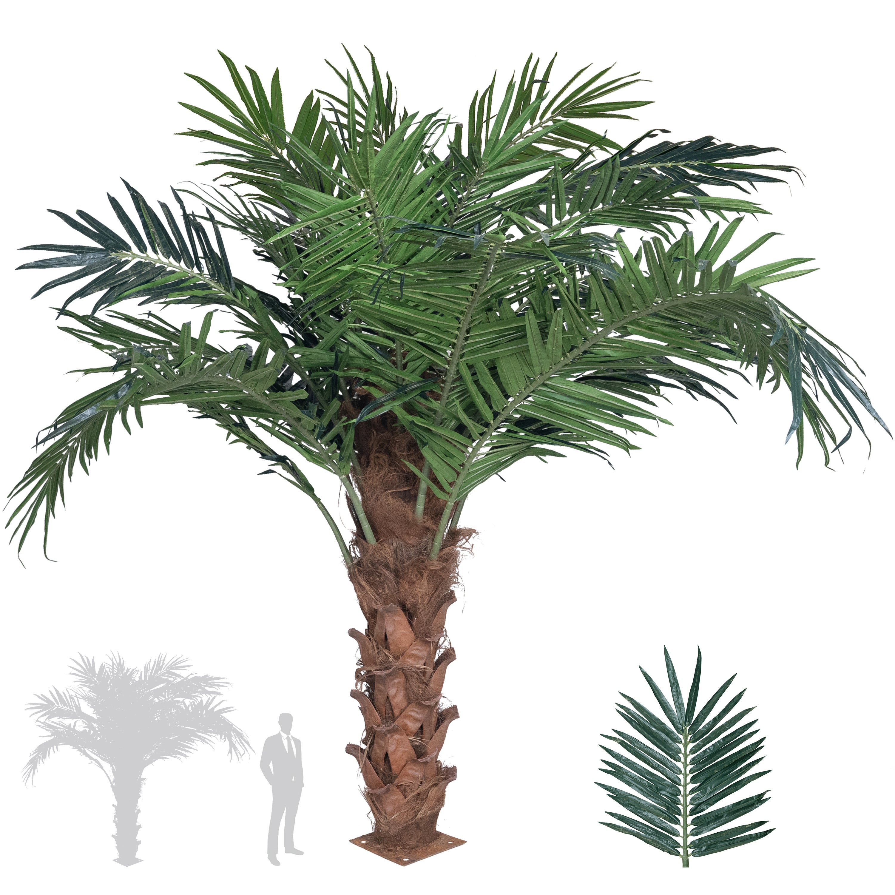 Palmier artificial H300cm Phoenix exotic. coroana D420cm cu protectie ...